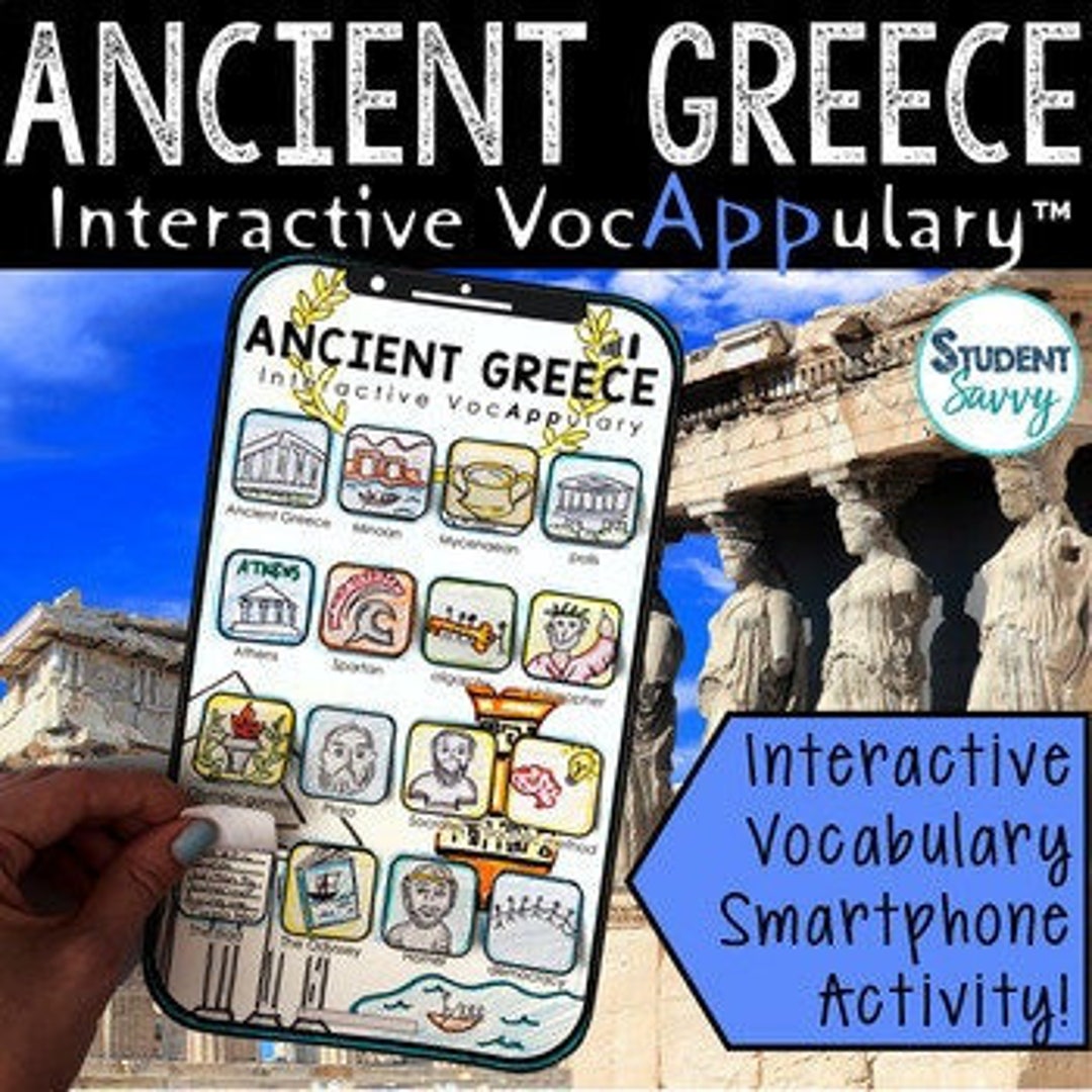 Ancient Greece Vocabulary Activity Graphic Organizer Craft Art ...
