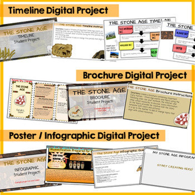 The Stone Age Projects for Google Classroom - Etsy