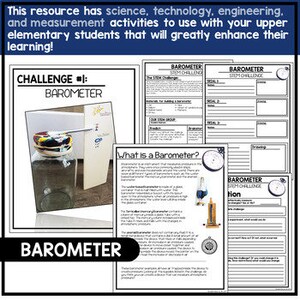 Weather STEM Activities Challenges - Earth Science Barometer Atmosphere ...