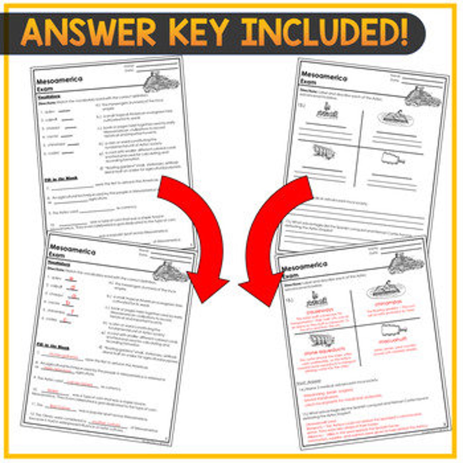 Mesoamerica: Olmec - Maya - Aztec - Inca Test Quiz Exam Mayans - Etsy