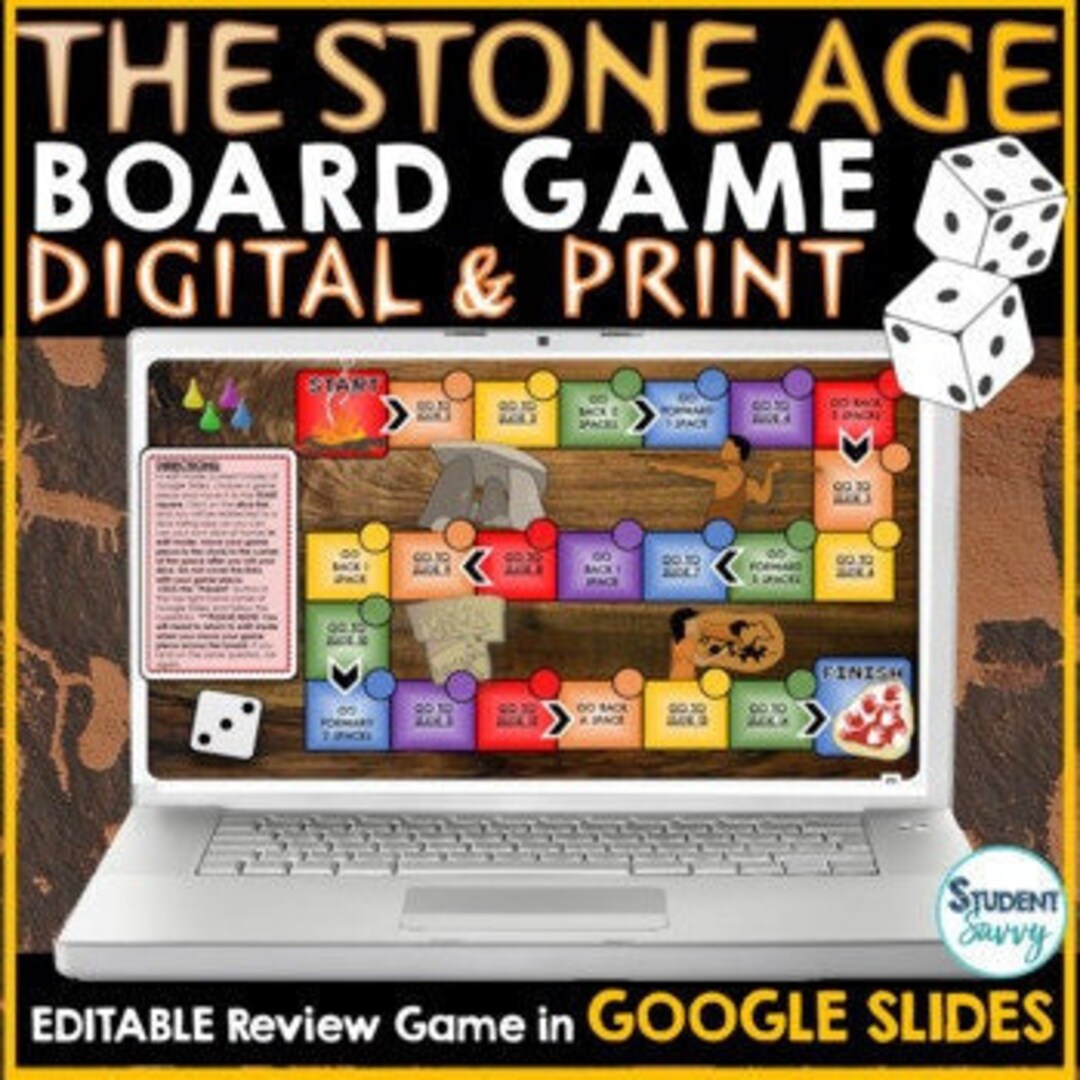 The Stone Age Digital Game Google Slides | Review Digital Board Game - Etsy