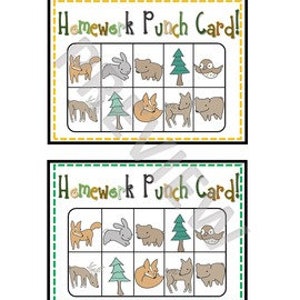 Woodland Theme Classroom - Punch Cards! - Etsy