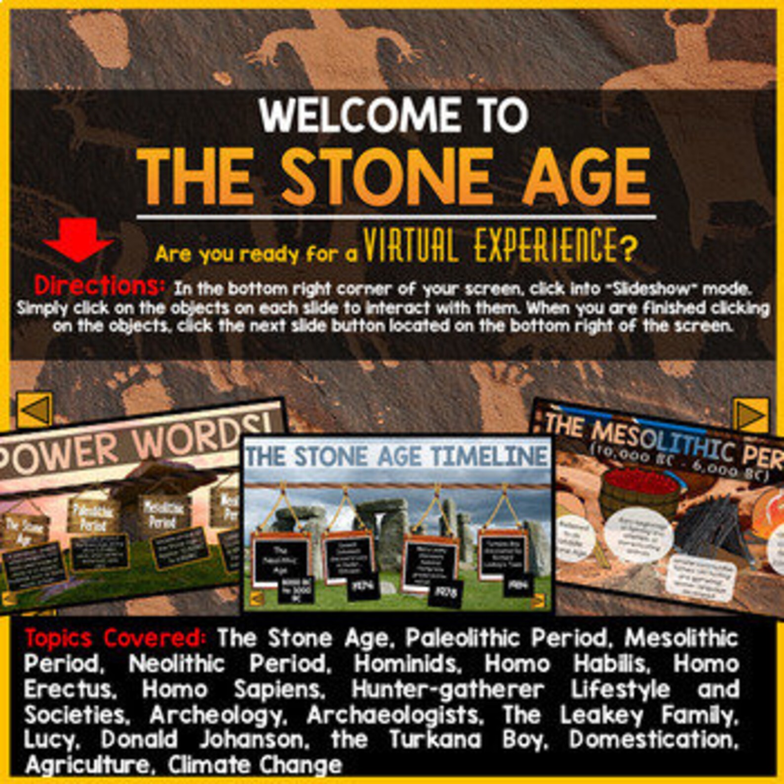 The Stone Age Early Humans Powerpoint and Google Slides Interactive - Etsy