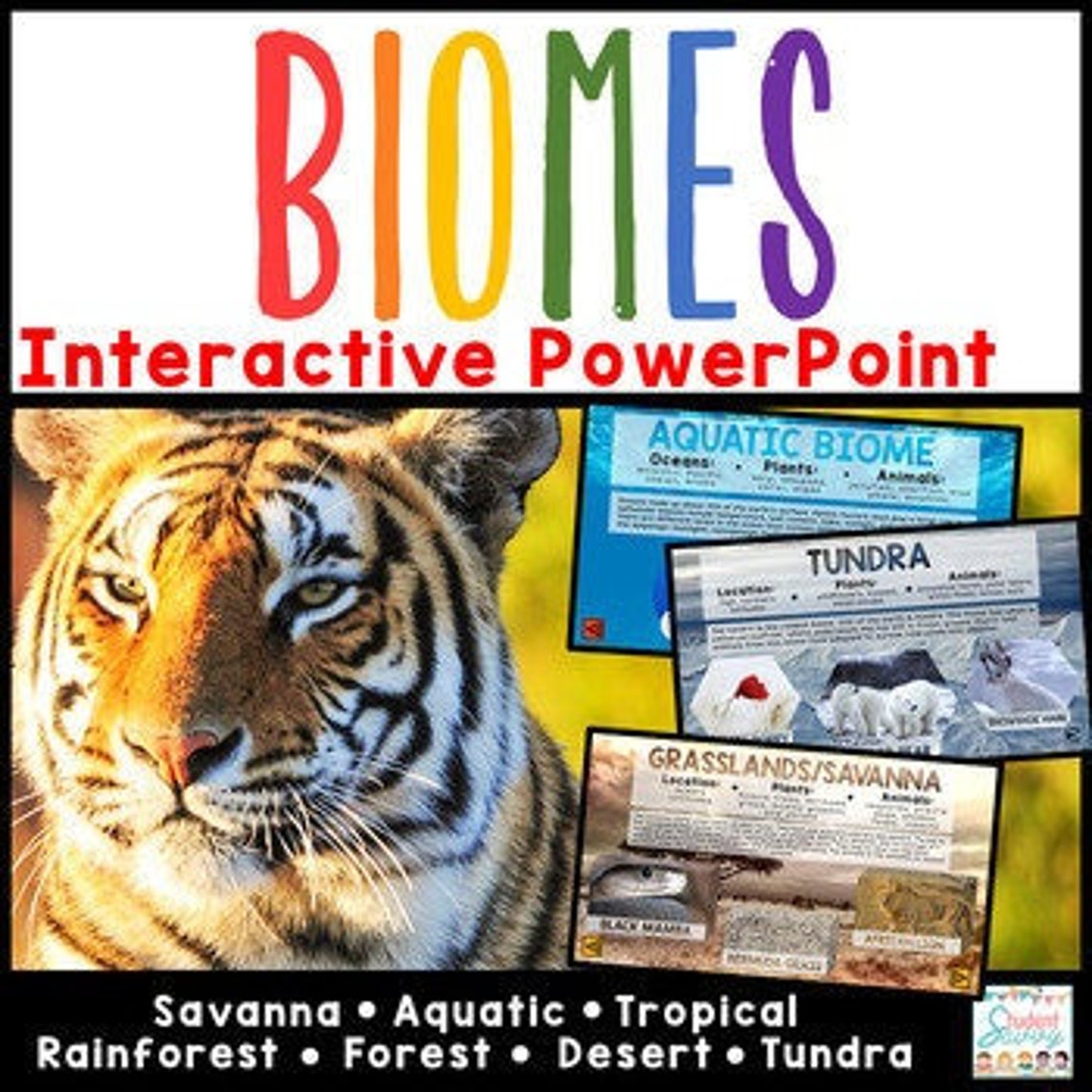 Biomes Powerpoint Google Slides Forest Tundra Rainforest Desert Animal ...