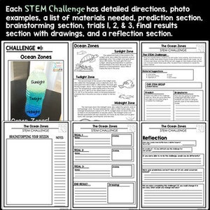 Ocean STEM Activities Challenges - Earth Science Oceanology Zones ...