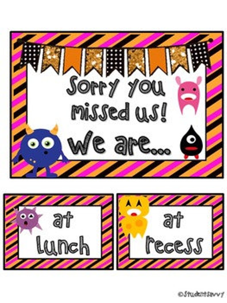Classroom Decor - Monster Theme (editable) - Etsy