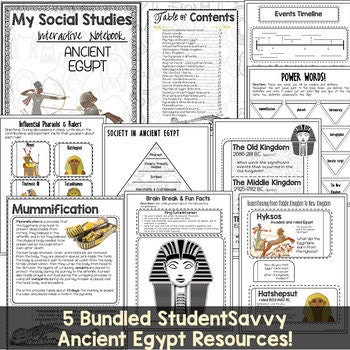 Ancient Egypt Activities Bundle Egypt Projects Lesson Plans Curriculum ...