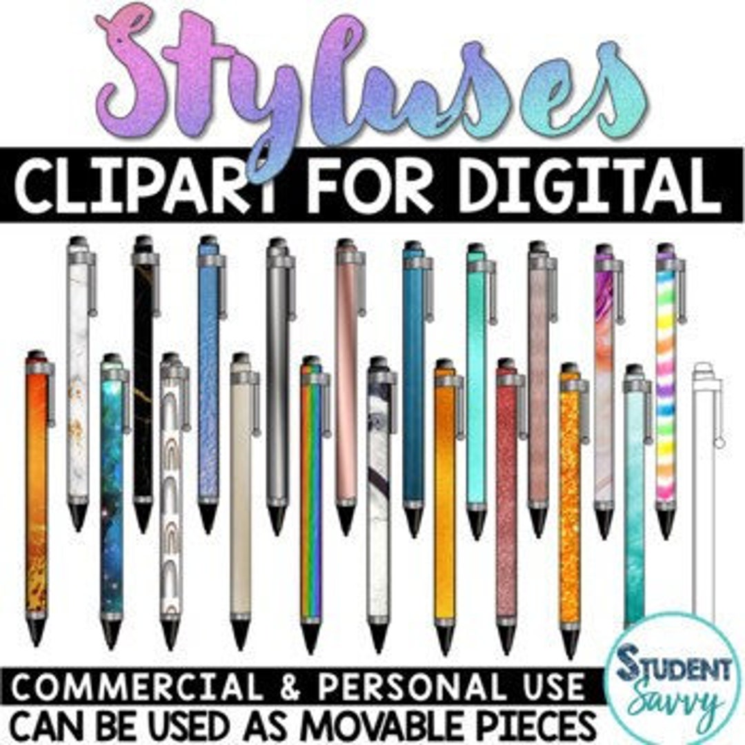 Styluses Clipart Movable Pieces | Stylus Clipart Movable Pieces - Etsy