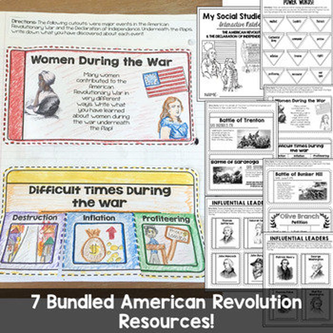 The Revolutionary War and Declaration of Independence Activities Bundle ...