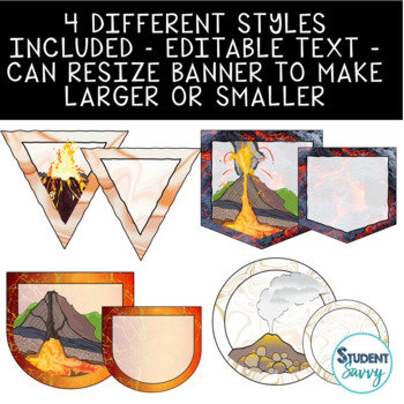Volcanoes Bulletin Board Kit - Volcanic Landforms Posters - Borders ...