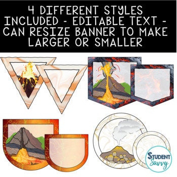 Volcanoes Bulletin Board Kit - Volcanic Landforms Posters - Borders ...