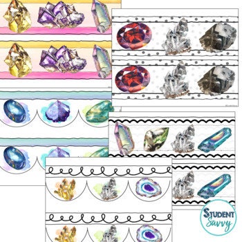 Rocks and Minerals Bulletin Board Borders | Science Decor Middle School ...