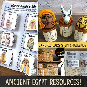 Ancient Egypt Activities Bundle Egypt Projects Lesson Plans Curriculum ...