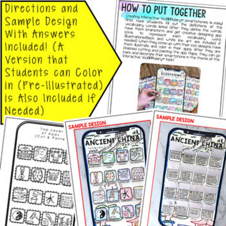 Ancient China Vocabulary Interactive Vocappulary™ Graphic Organizer ...