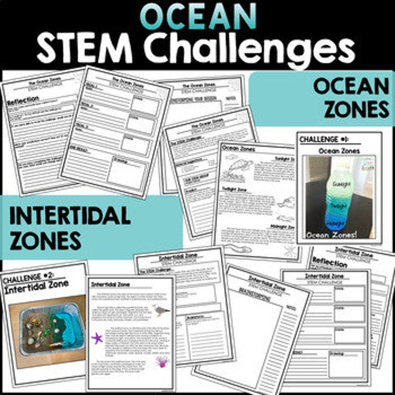 Ocean STEM Activities Challenges - Earth Science Oceanology Zones ...