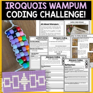Ancient Native Americans | STEM Challenge | Iroquois Wampum Coding - Etsy