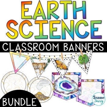Earth Science Bulletin Board Banners Bundle Science Banners 50% Off - Etsy