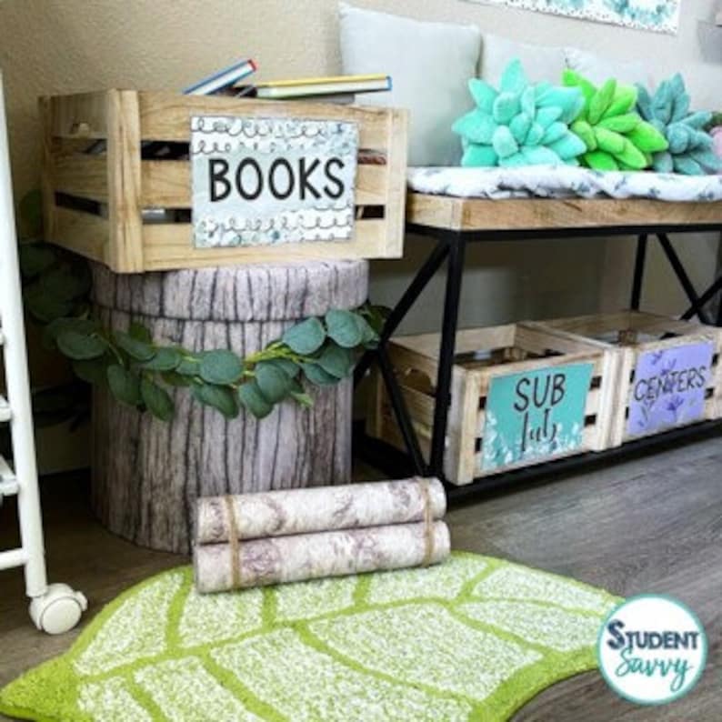 Lavender and Eucalyptus Editable Classroom Labels - Calming Classroom ...
