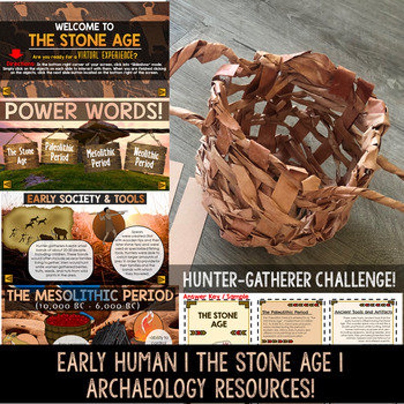 The Stone Age Activities Resource Bundle | Early Humans | Archaeology ...