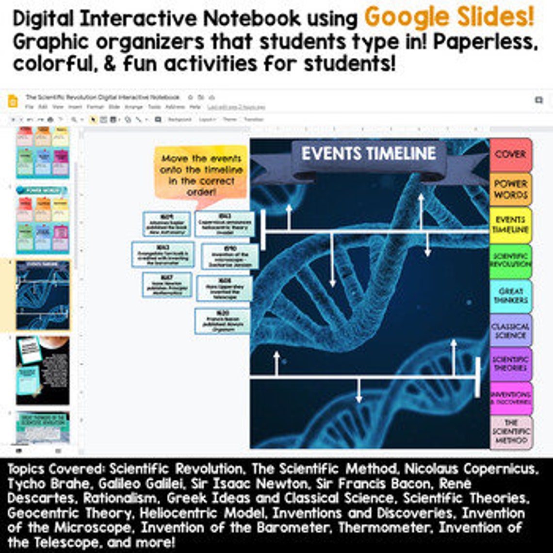 The Scientific Revolution Interactive Notebook | Digital Notebook ...