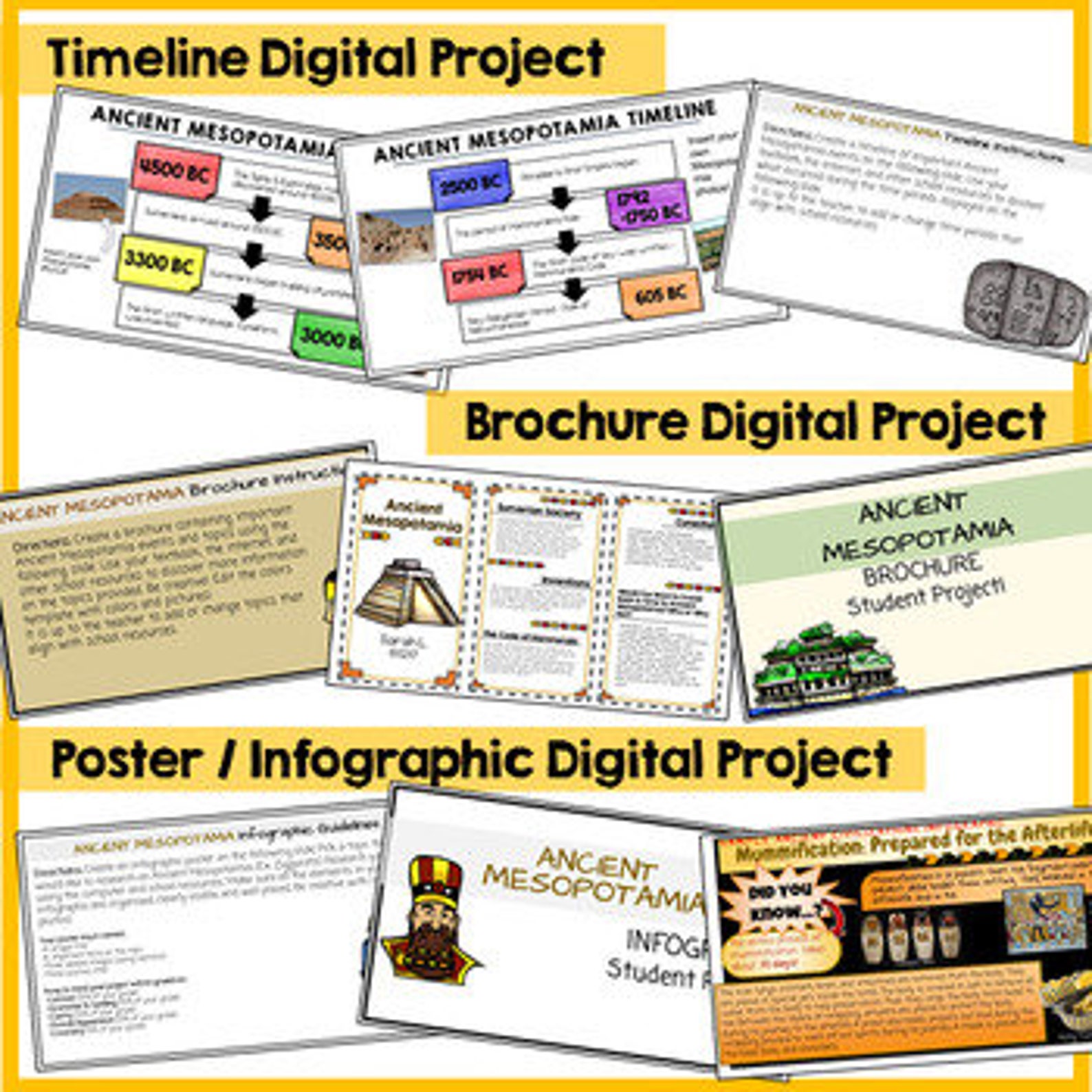 Ancient Mesopotamia Projects Google Classroom Mesopotamia Timeline - Etsy