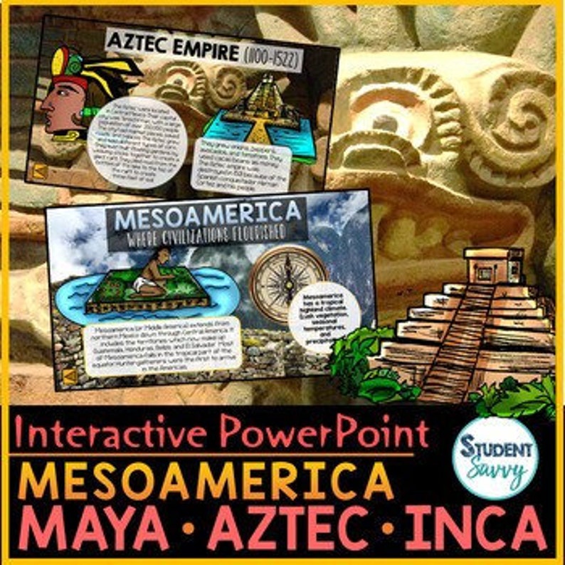 Mesoamerica: Olmec Maya Aztec Inca Powerpoint and Google - Etsy