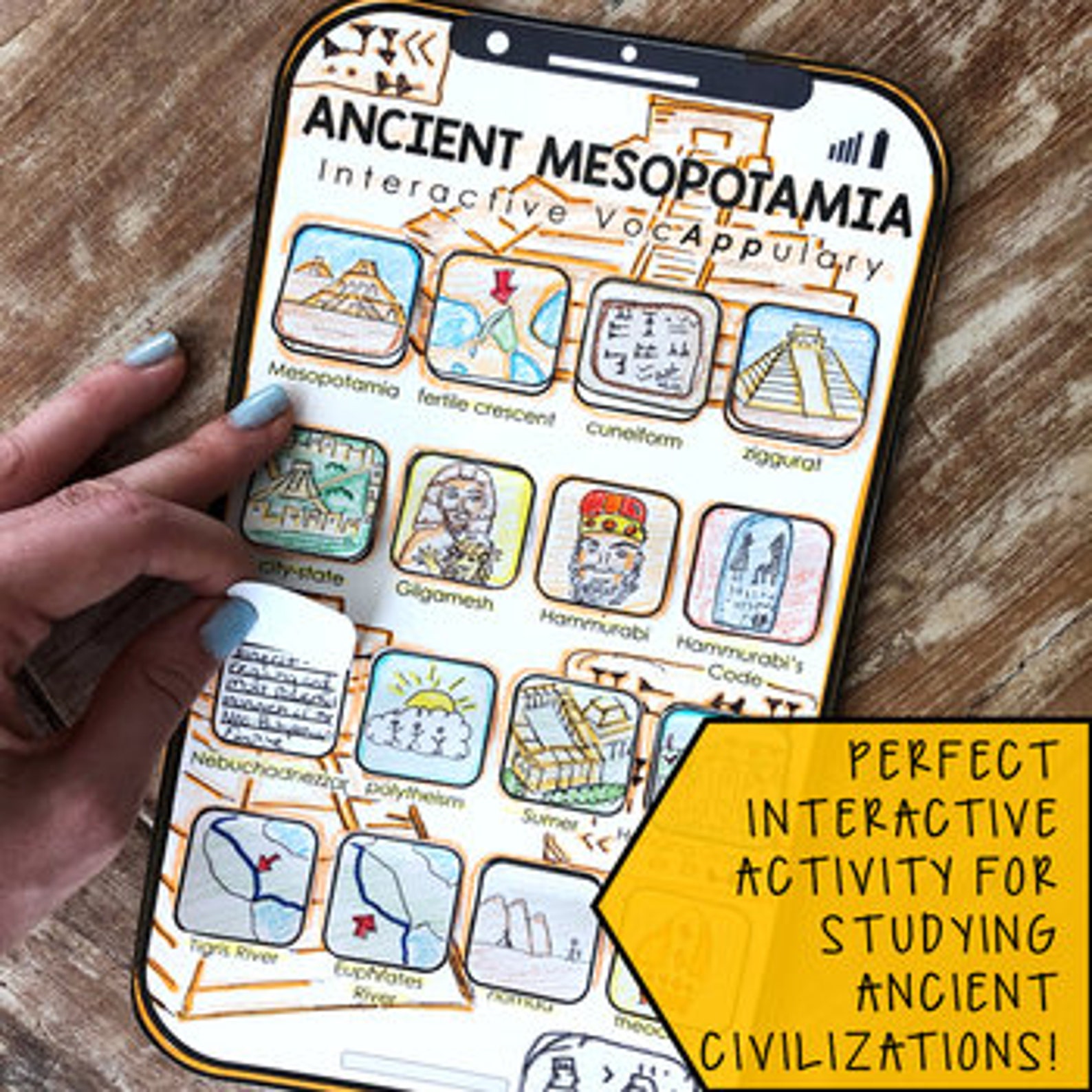 Ancient Mesopotamia Interactive Vocappulary™ - Mesopotamia Vocabulary ...