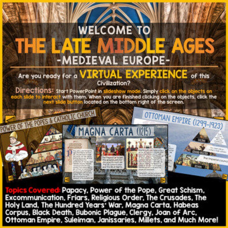 Medieval Europe - Late Middle Ages - Powerpoint & Interactive Google ...