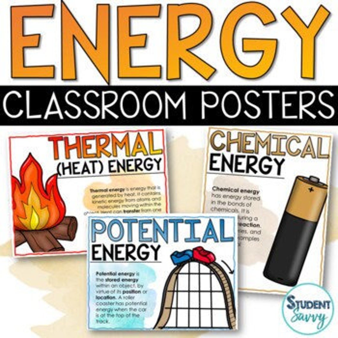 Energy Posters | Forms of Energy | Earth Science Classroom Decor Light ...