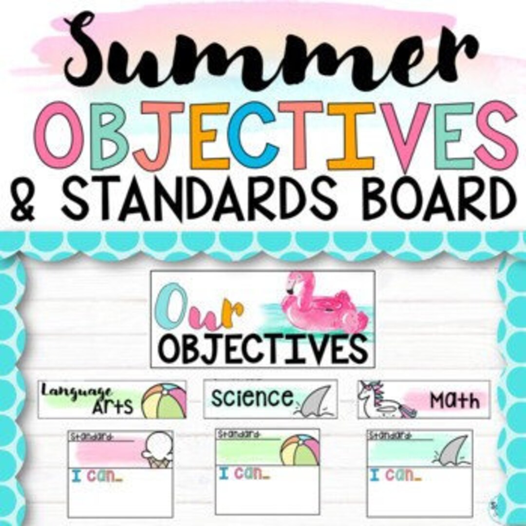 Learning Objectives Poster Common Core Standards I Can - Etsy