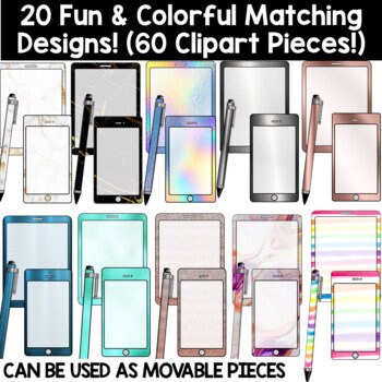 Technology Clipart Movable Pieces Distance Learning | Tablets ...