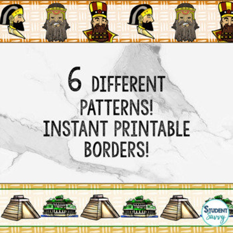 Ancient Mesopotamia Bulletin Board Borders Printable Sumerian History ...