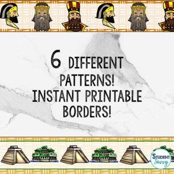 Ancient Mesopotamia Bulletin Board Borders Printable Sumerian History ...