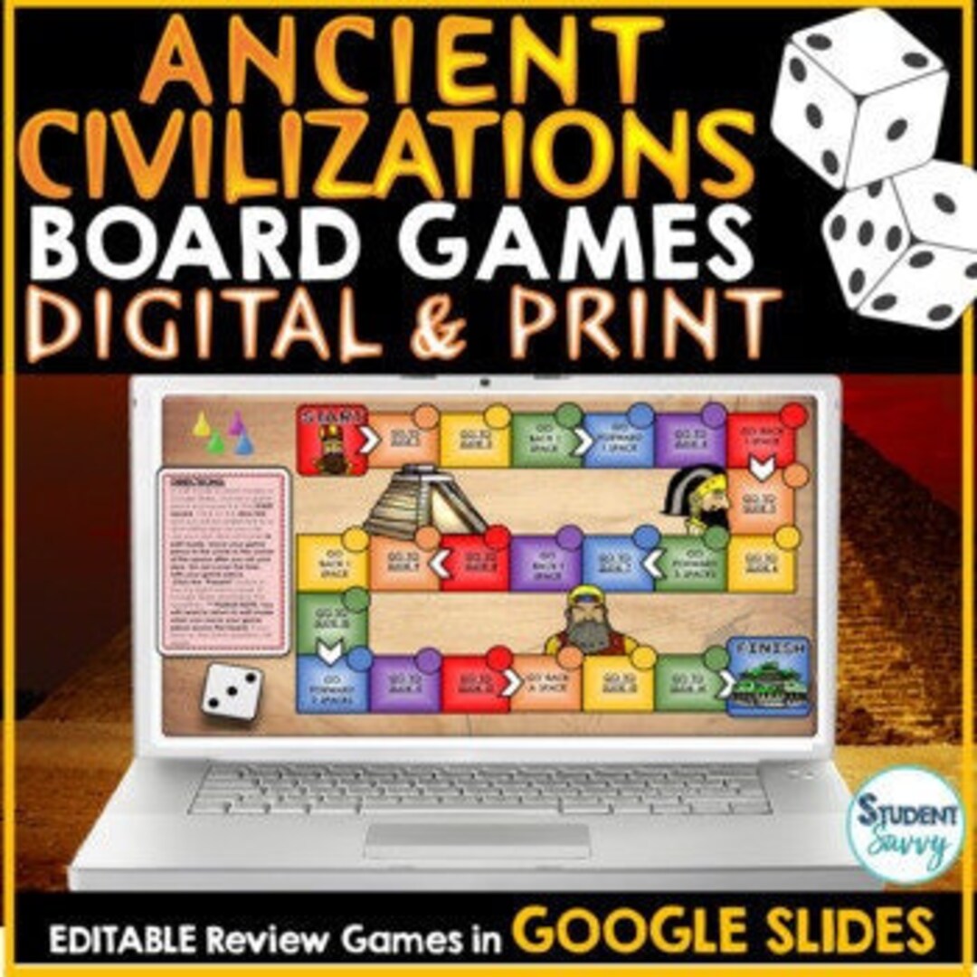 Ancient Civilizations Board Games {digital & Print} Google Classroom - Etsy