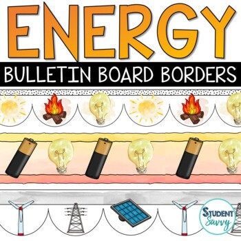 Energy Bulletin Board Borders | Forms of Energy Science Borders - Etsy