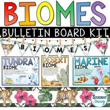 Biomes Bulletin Board Kit | Biomes Posters | Borders | Banners - Etsy