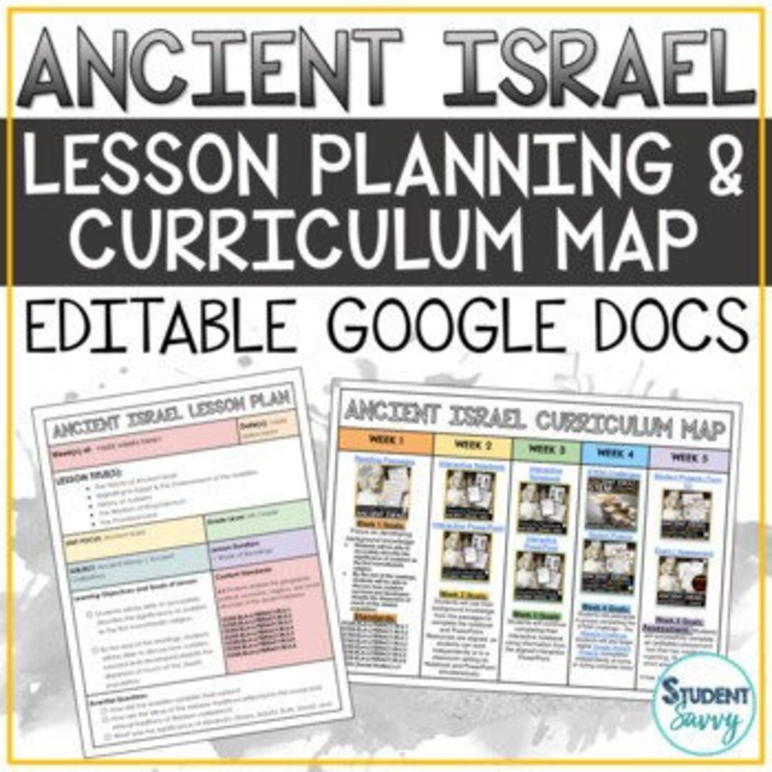 Ancient Israel Lesson Plans Templates Editable Google Docs Curriculum ...