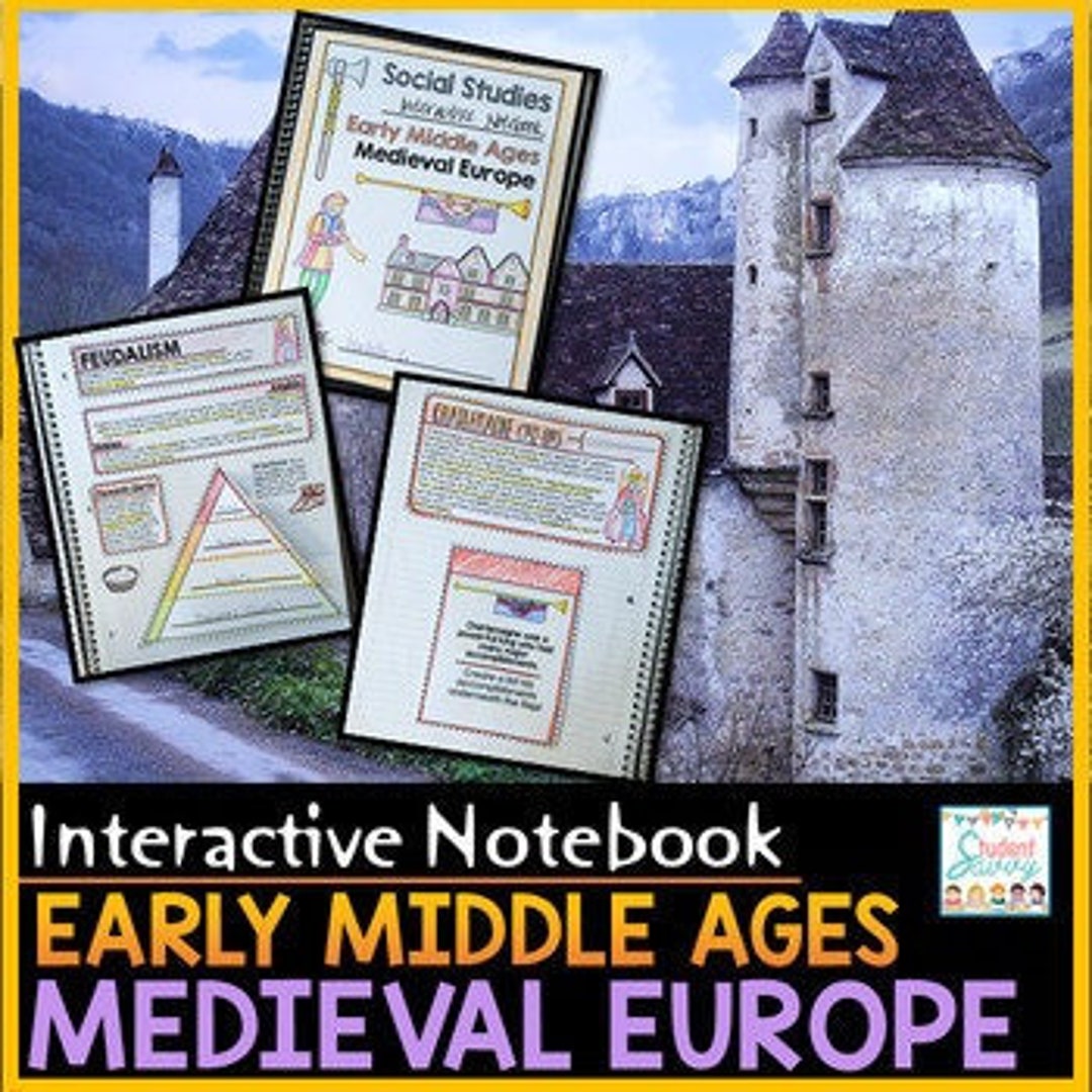 Medieval Europe Interactive Notebook - Early Middle Ages - Feudalism - Etsy