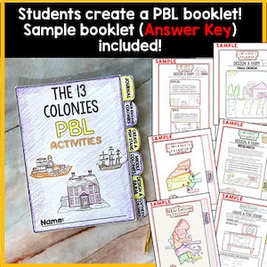 13 Colonies PBL Activities | Original Thirteen Colonies - Etsy