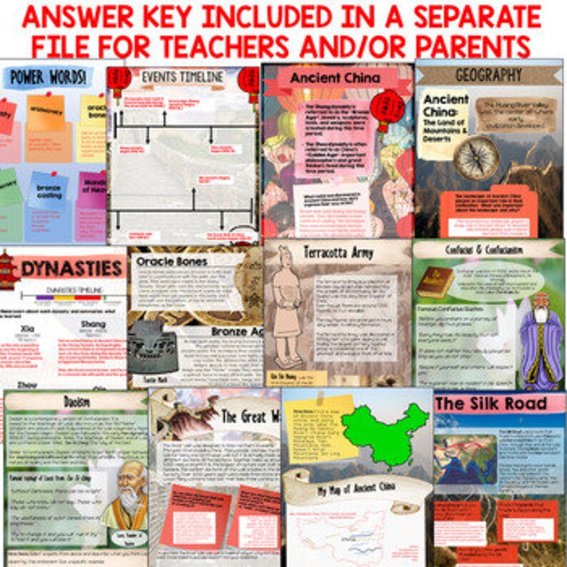 Digital Interactive Notebook | Ancient China Google Classroom - Etsy