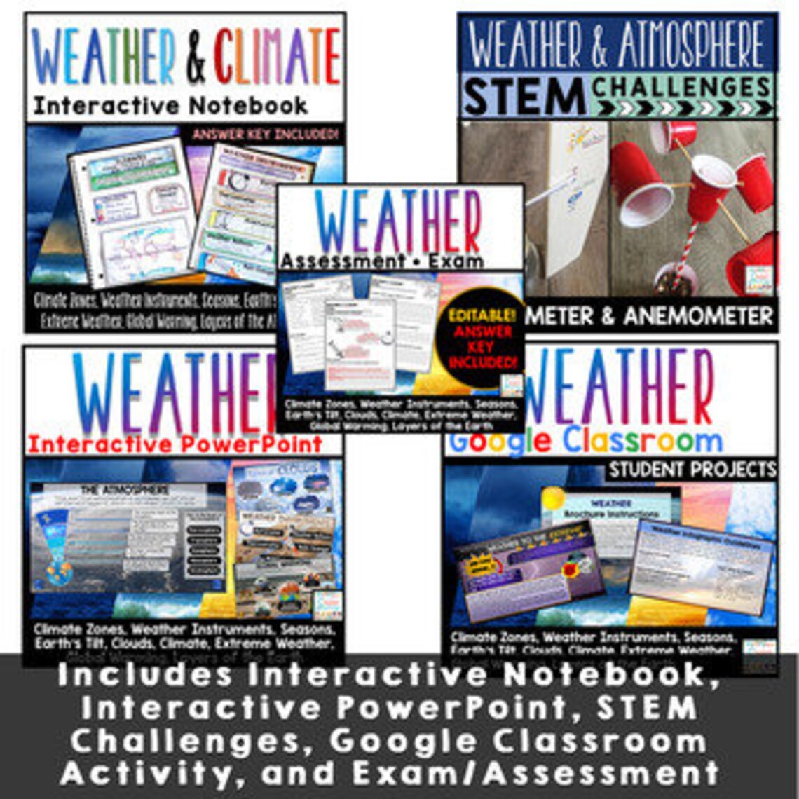 Weather Activities Bundle Climate Unit Lessons Worksheets Reading ...