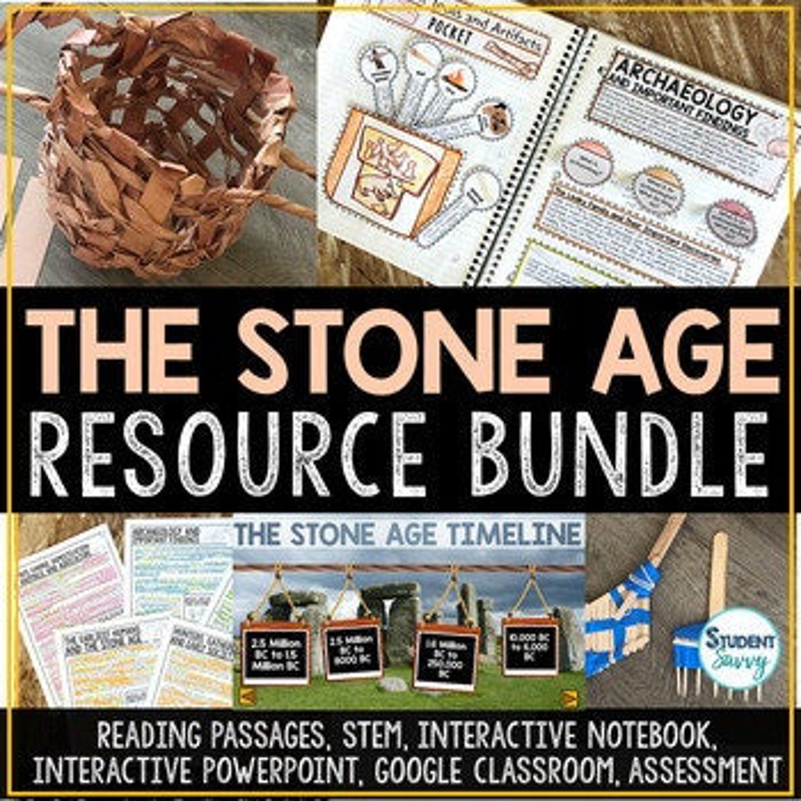 The Stone Age Activities Resource Bundle | Early Humans | Archaeology ...