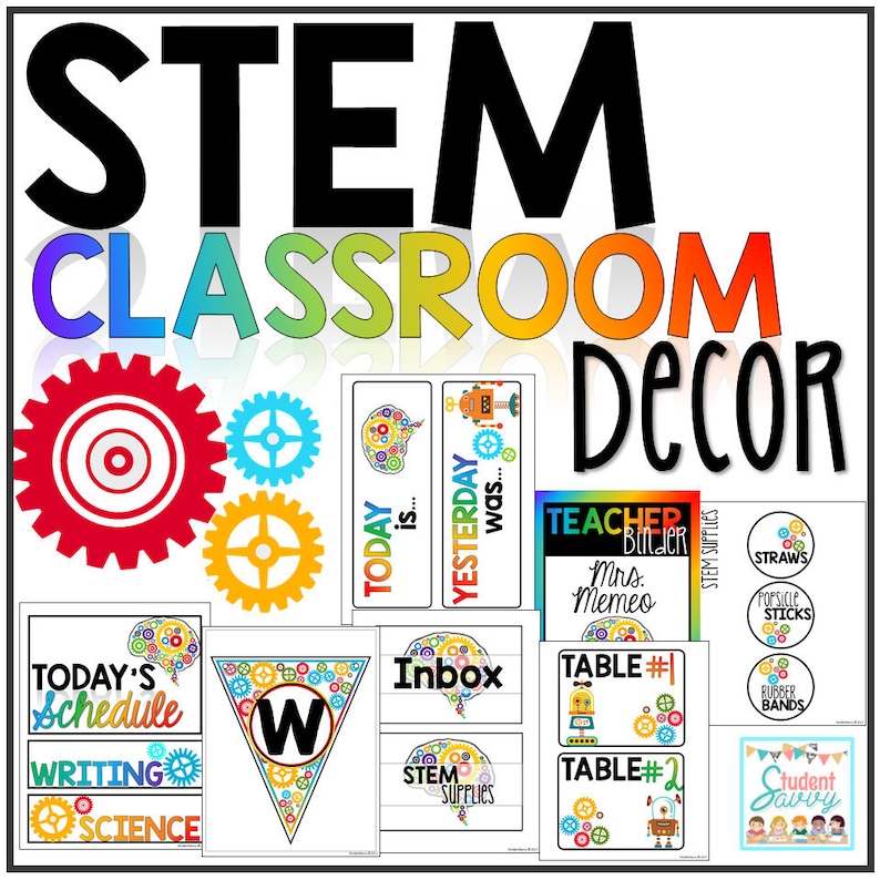 STEM Classroom Decor - Etsy