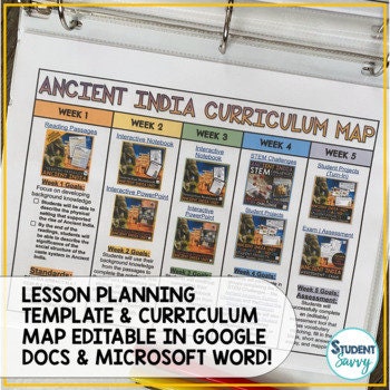Ancient India Lesson Plans Templates Editable Google Docs Curriculum ...