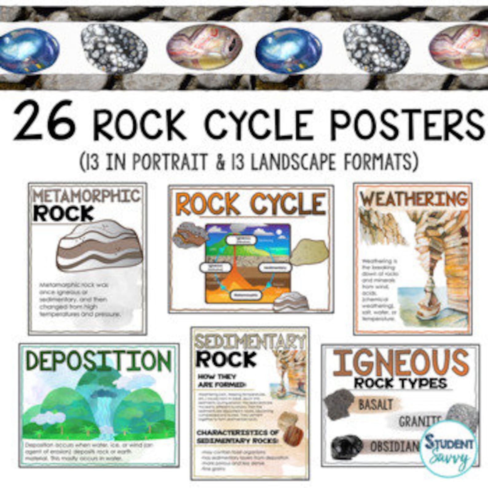 Rock Cycle Bulletin Board Kit | Rock Cycle Posters | Borders | Banners ...