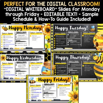 Daily Agenda Template | Daily Schedule Google Slides BEE THEME Visual ...