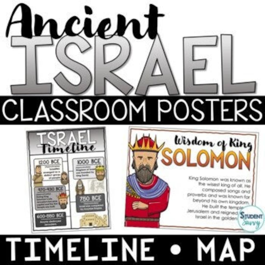 Ancient Israel Posters Israel Timeline Israel Map Classroom Posters - Etsy
