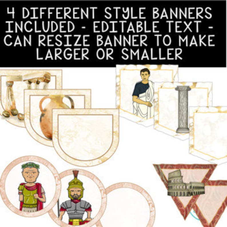 Ancient Rome Bulletin Board Kit | Rome Posters | Borders | Banners - Etsy
