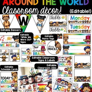 Classroom Decor Around the World Children | Etsy