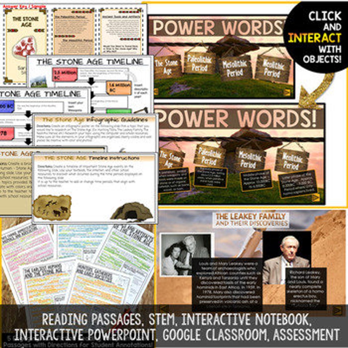 The Stone Age Activities Resource Bundle Early Humans - Etsy